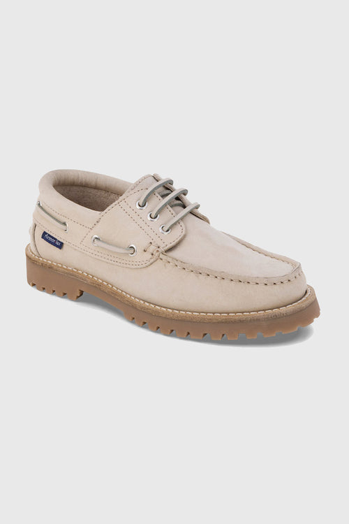 Chaussures bateau Fregate - cuir - Femme - Crème – Armor-lux