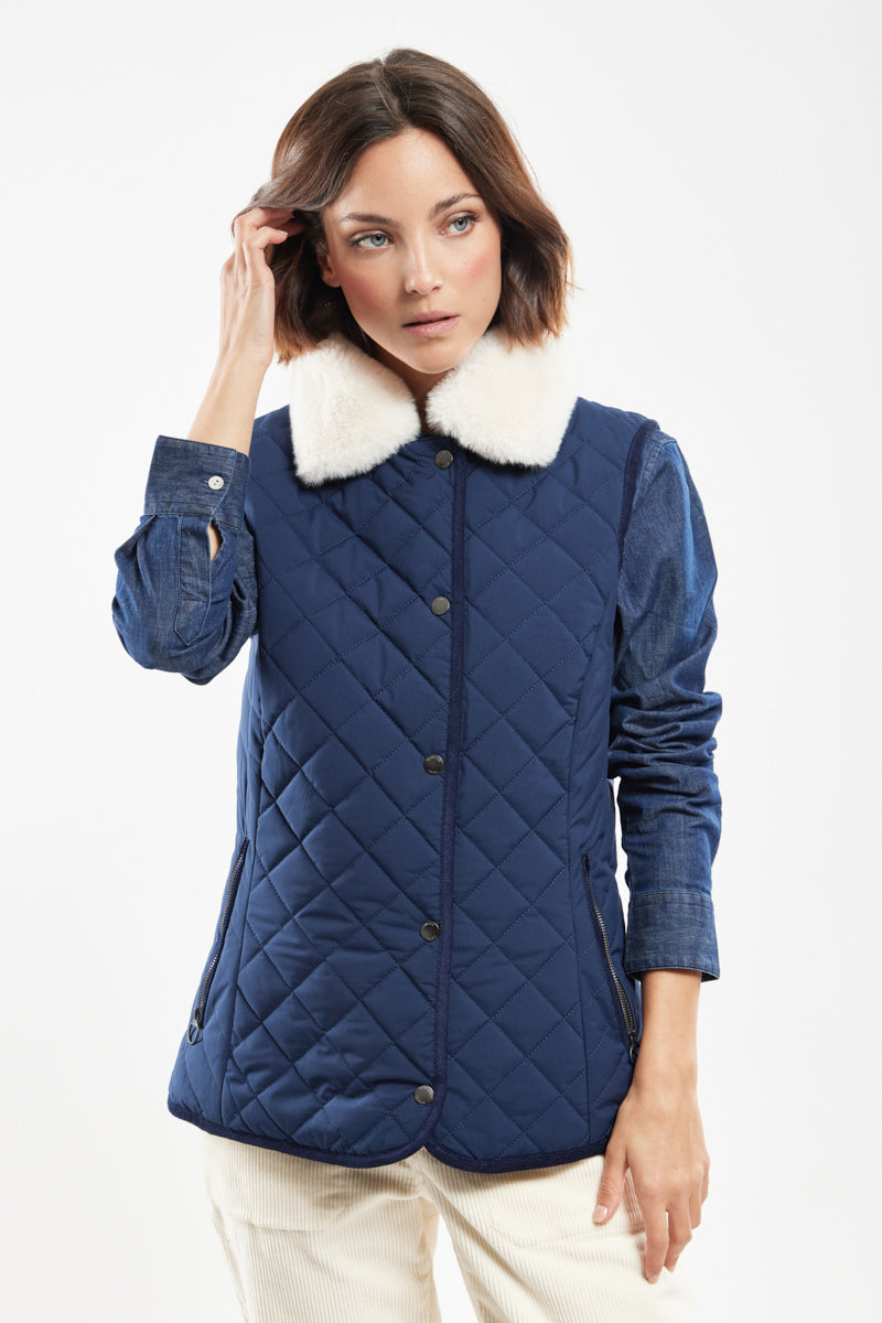 BEART quilted sleeveless jacket - Women - MARINE – Armor-lux